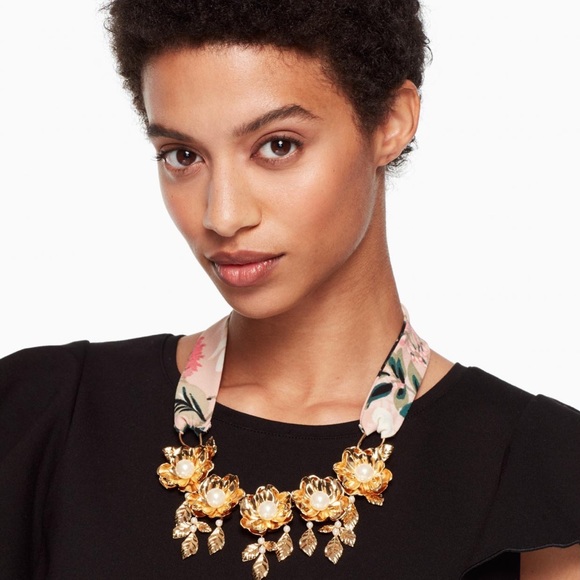 kate spade | Jewelry | Kate Spade Lavish Blooms Statement Necklace ...